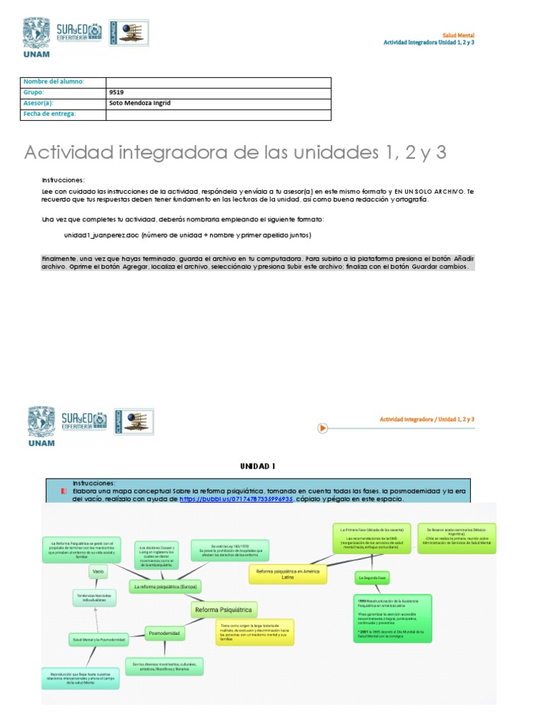 Act Integ 1,2,3 Salud Mental | PDF | Salud mental | Depresión (estado de ánimo)