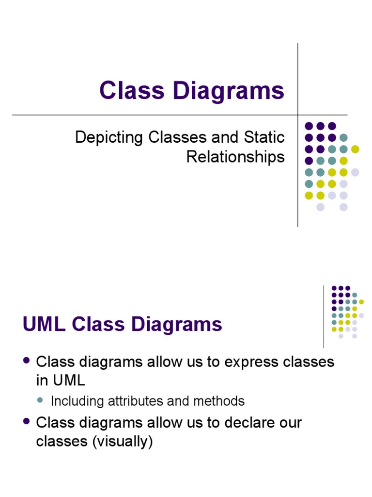 Class Diagrams: Depicting Classes and Static Relationships | Download Free PDF | Class (Computer ...