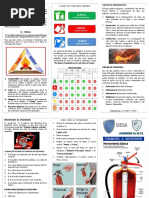 Triptico Uso y Manejo de Extintores | PDF | Incendios | Oxígeno