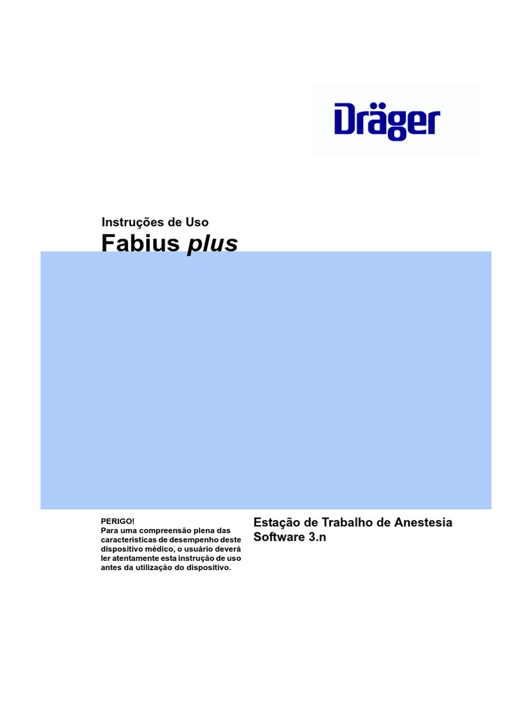 Drager Fabius Plus | Anestesia | Informação