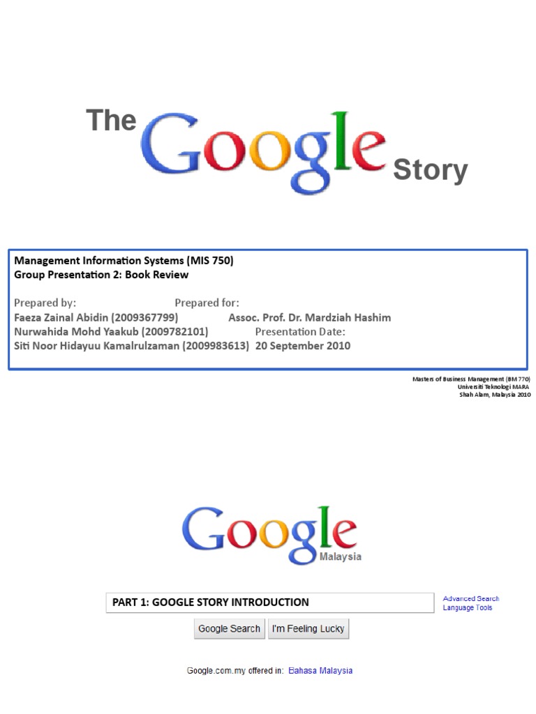 Book Review - The Google Story | PDF | American Writers | Internet ...