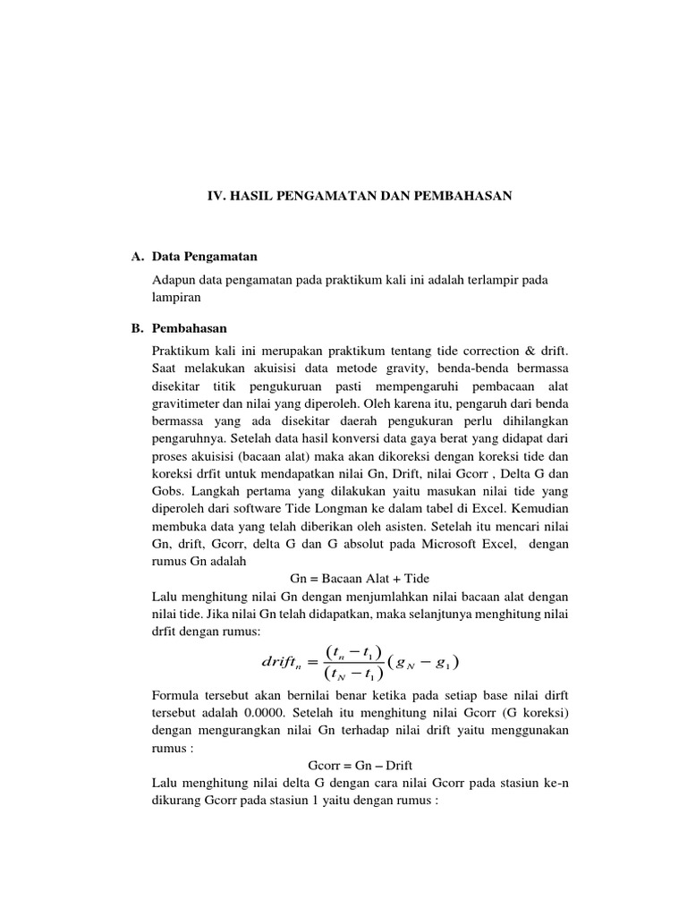 Pembahasan Gravity Tide and Correction | PDF