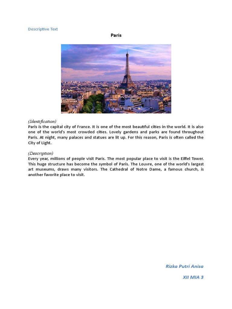 Descriptive Text | Paris | Coral Reef | Free 30-day Trial | Scribd