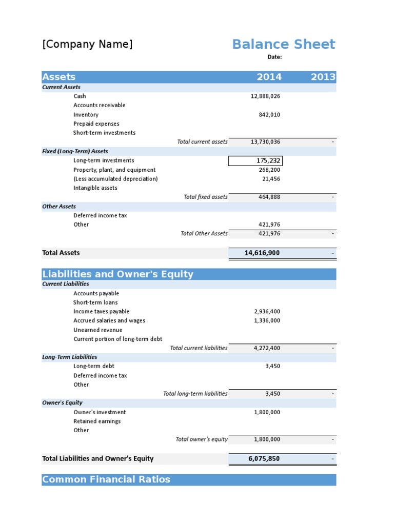 Balance Sheet Sample | PDF | Balance Sheet | Current Liability