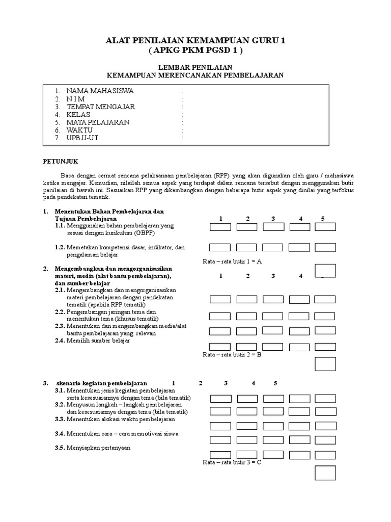 APKG 1 Dan 2 PKM PGSD | PDF