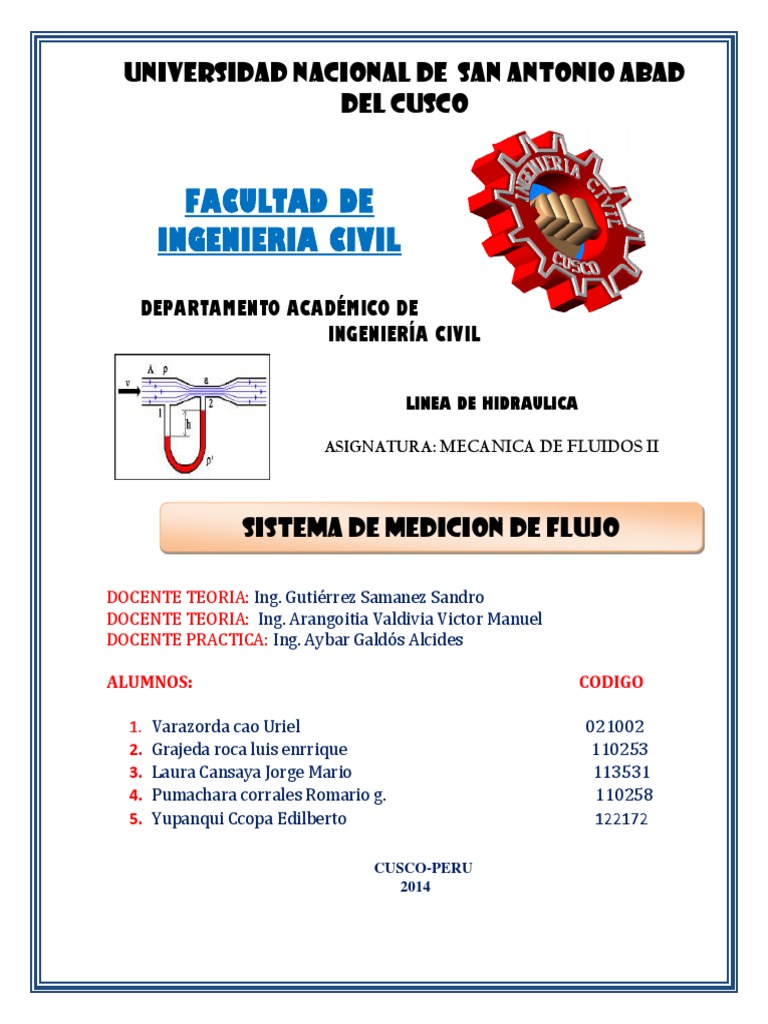 Informe De Laboratorio De Mecanica Den Fluidos Ii Pdf Descarga