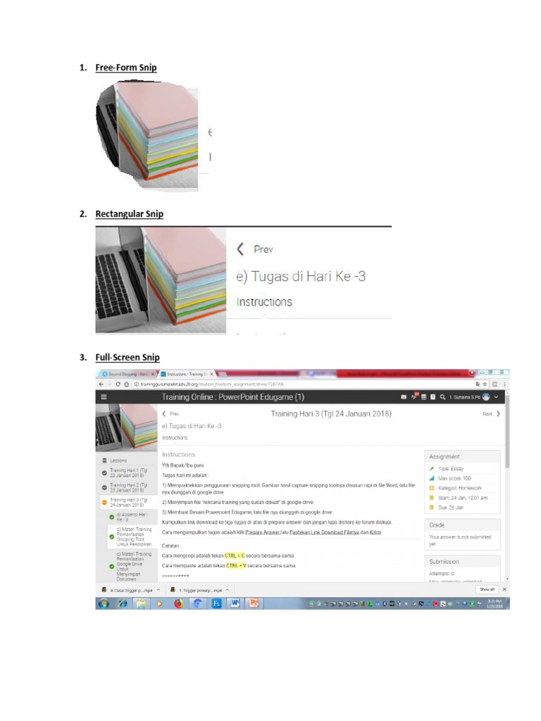 Penggunaan Snipping Tool | PDF