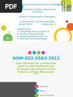 NOM-022-SSA3-2012, Que Instituye Las Condiciones para La Administración de La Terapia de ...