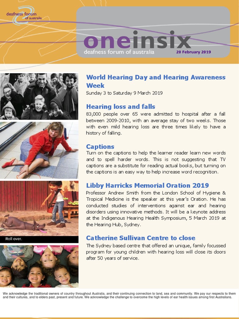 World Hearing Day and Hearing Awareness Week Hearing Loss and Falls ...