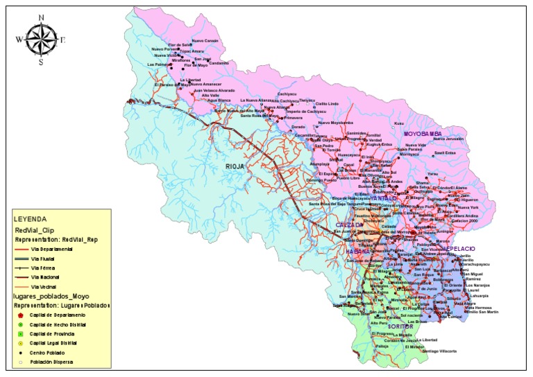 Centros Poblados de La Provincia de Moyobamba, Departamento de San ...