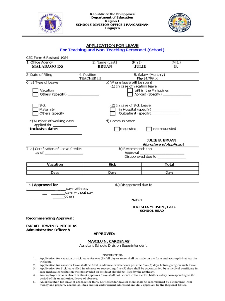 Form 6 Leave Teachers | PDF | Social Institutions | Social Science