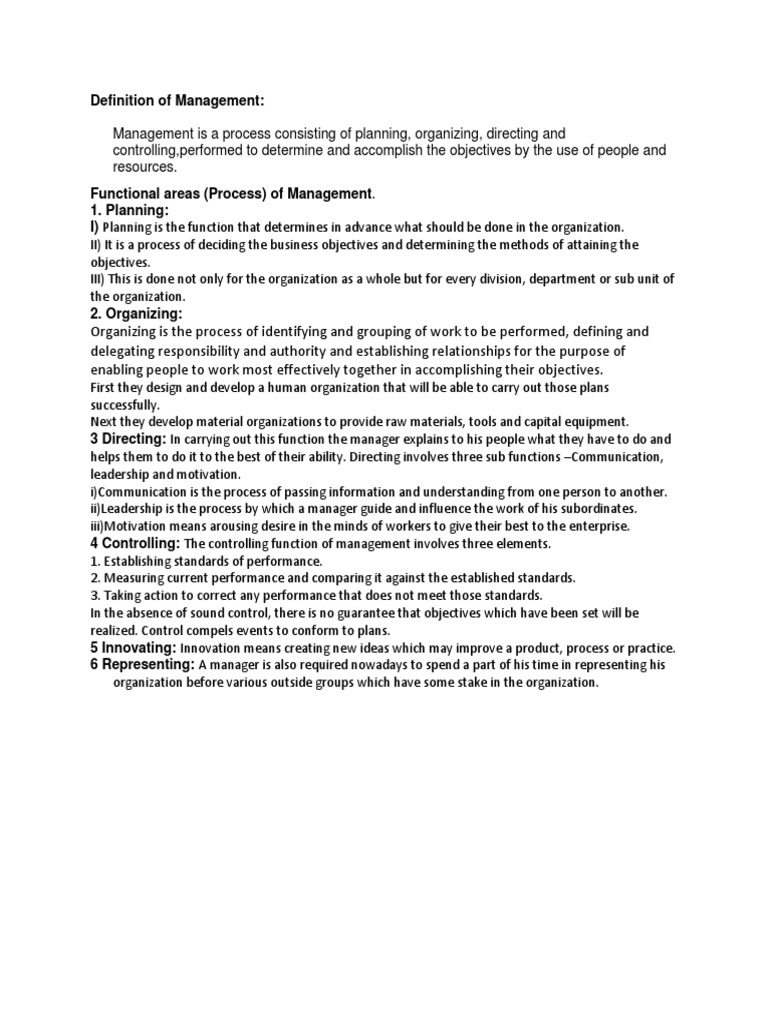 Basics of Management | PDF