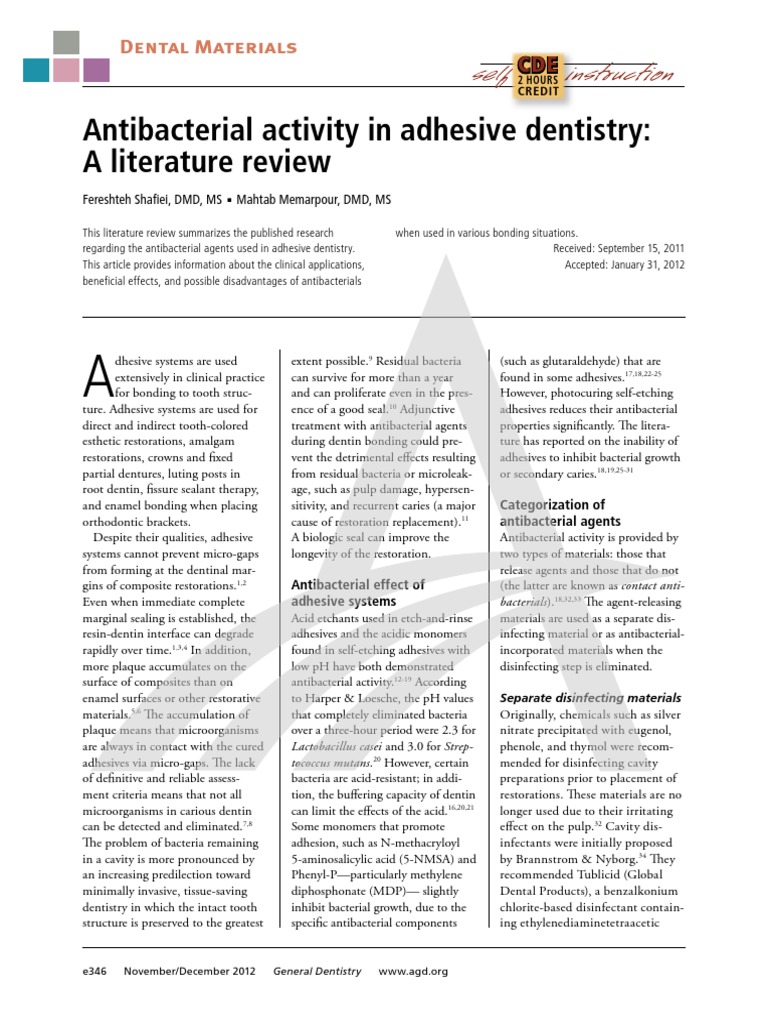 Antibacterial Activity PDF | PDF | Tooth Enamel | Dental Composite