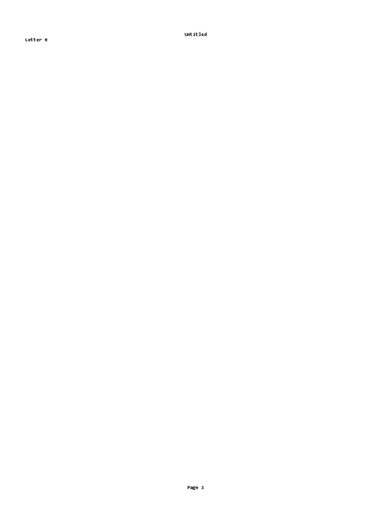 Letter H | PDF