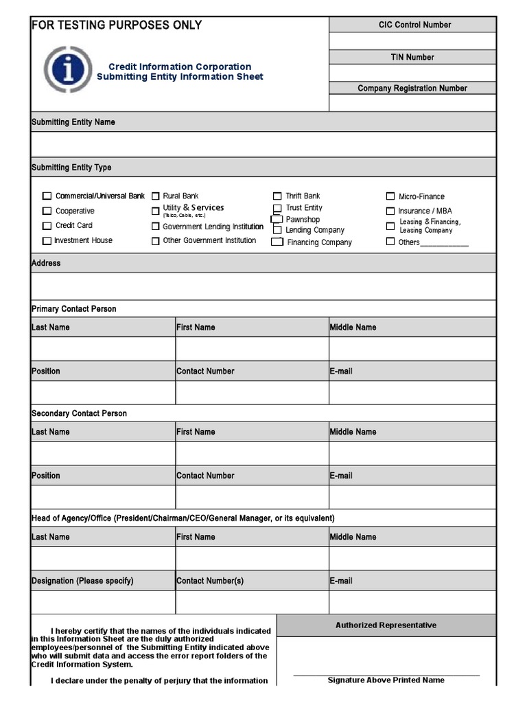 SEIS Form For Test Environment | PDF | Credit Card | Signature