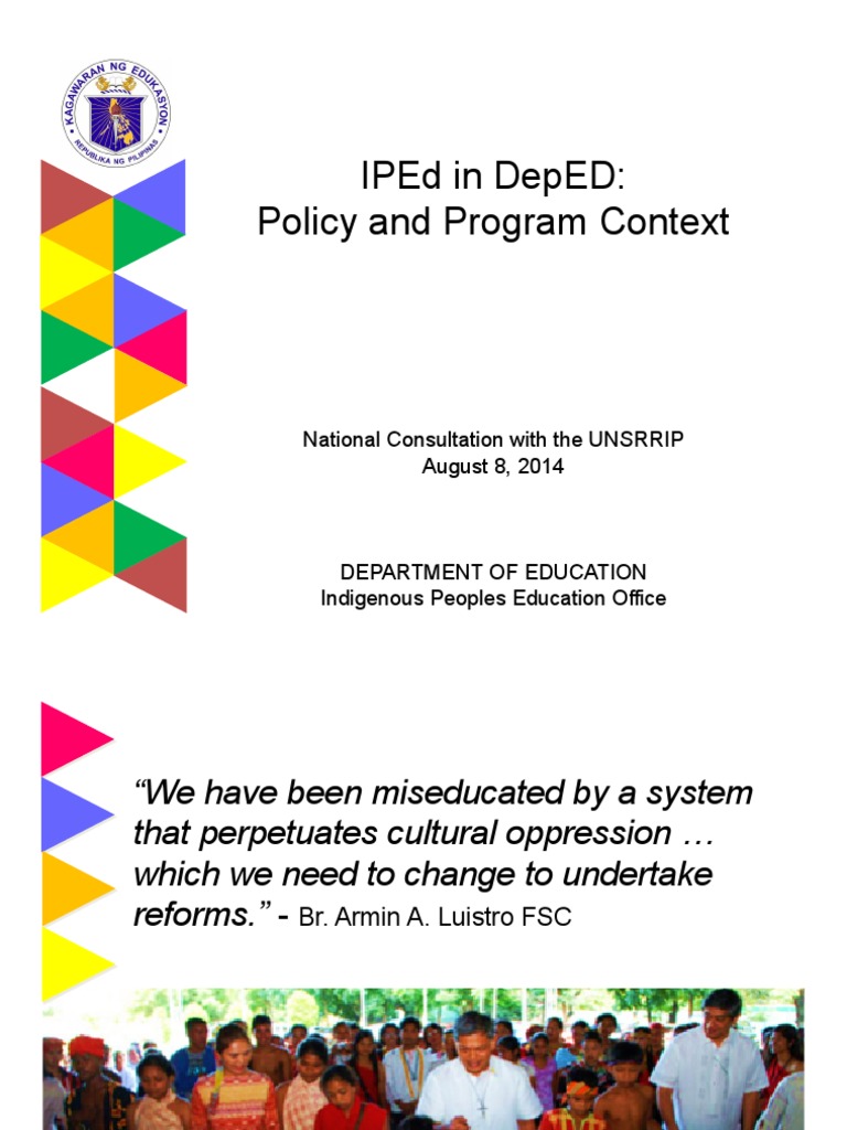 Iped in Deped Policy and Program Context | PDF | Curriculum | Change