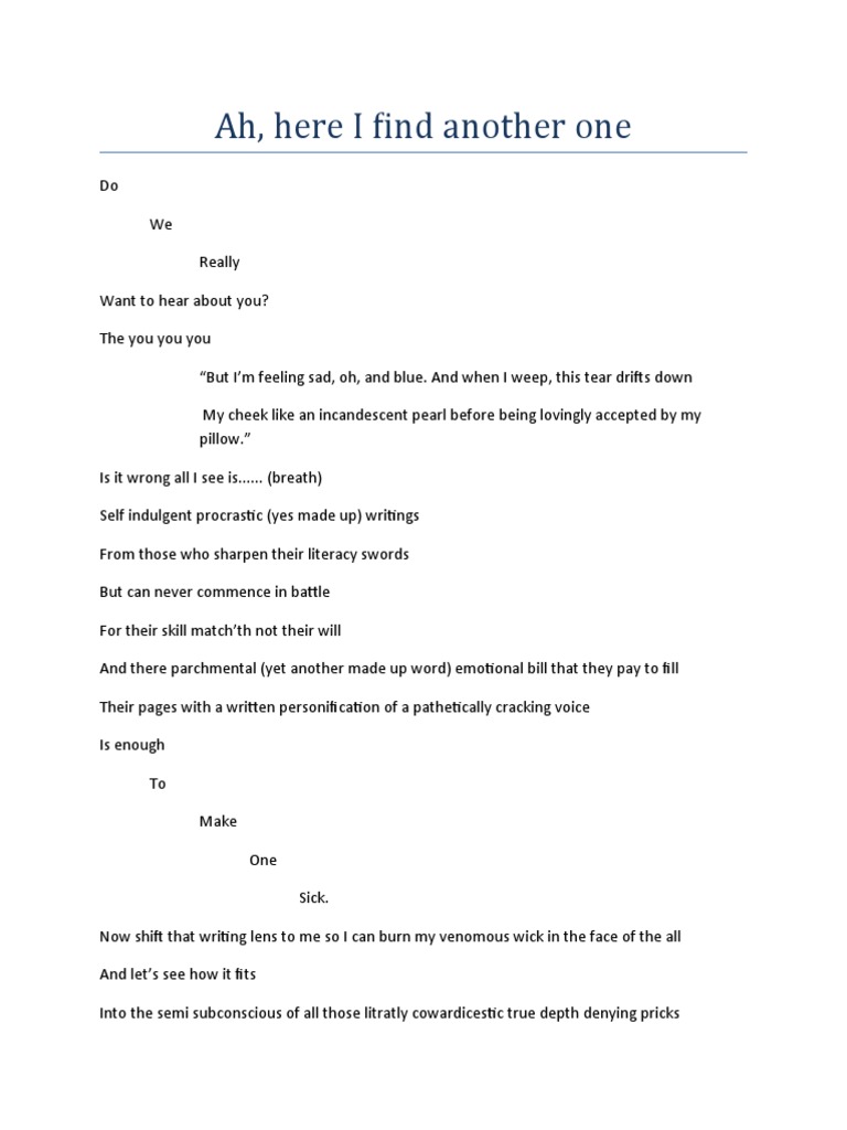 Ah, Here I Find Another One | PDF