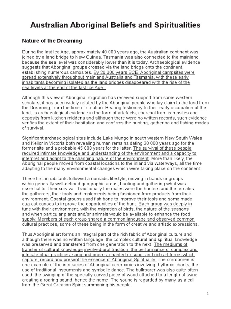 Aboriginal Beliefs and Spiritualities - Notes | PDF | Kinship ...