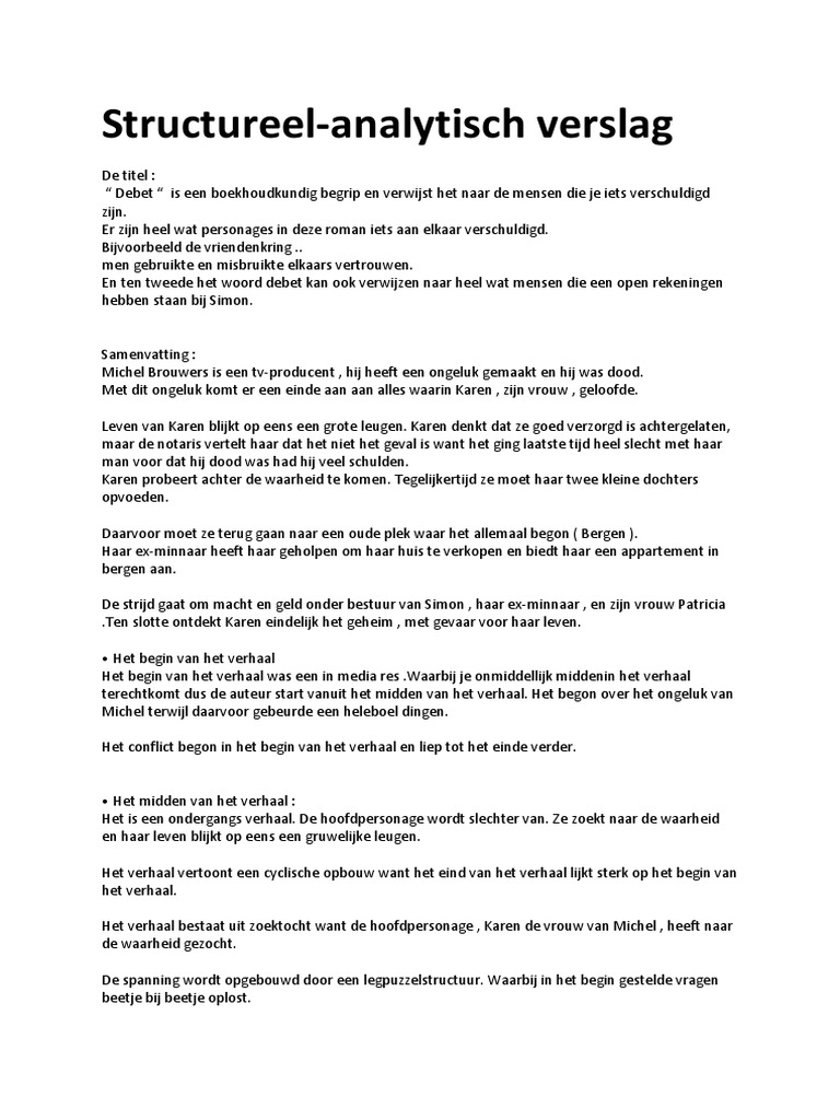 Structureel-Analytisch Verslag | PDF