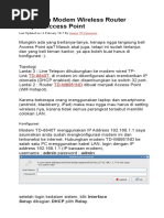 Cara Setting WiFi IndiHome Modem FiberHome | PDF