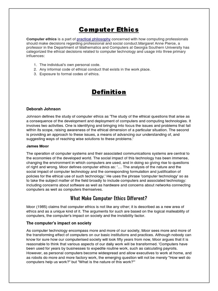 Computer Ethics BY RAHUL | PDF | Software Development | Engineering