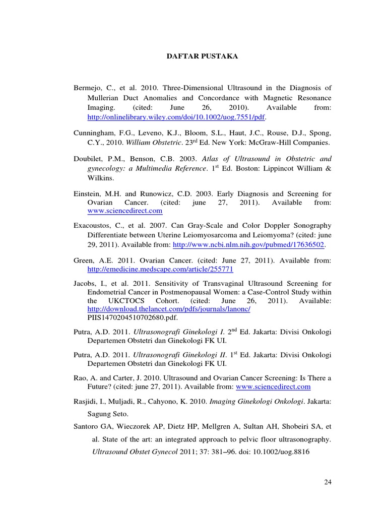 Gynecology: A Multimedia Reference. 1: Daftar Pustaka | PDF | Medical ...