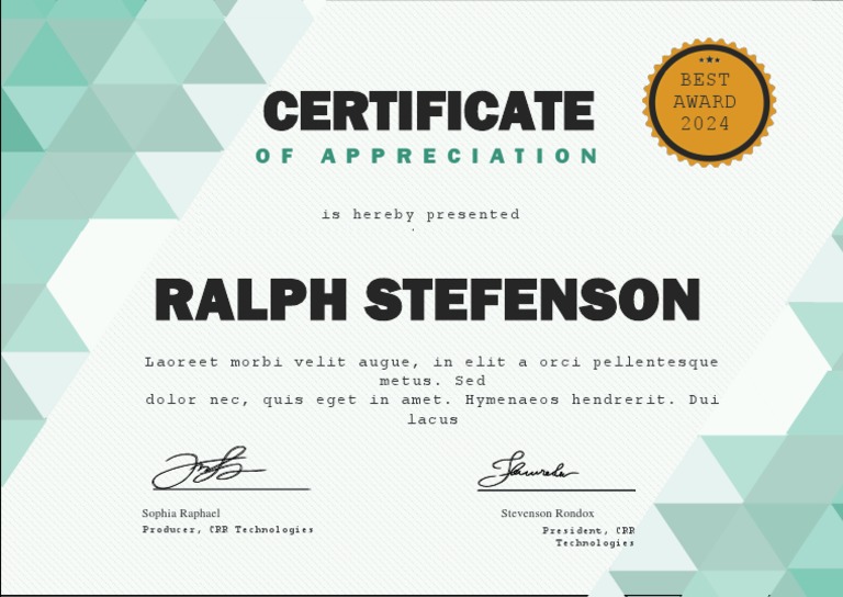 Certificate Template | PDF