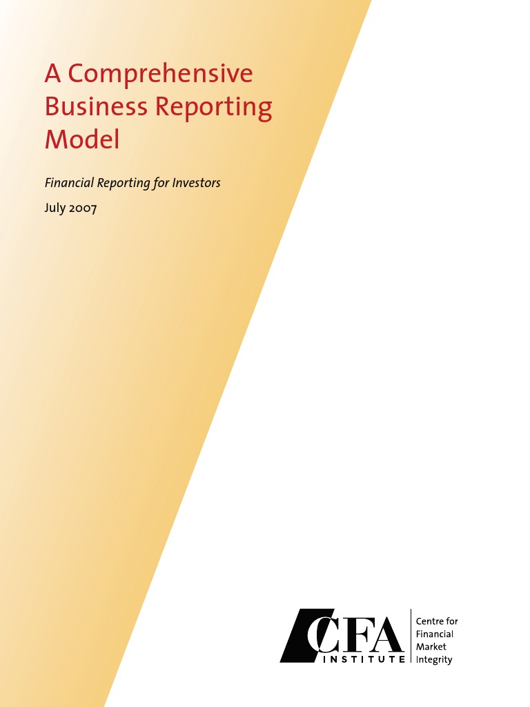 A Comprehensive Business Reporting Model | PDF