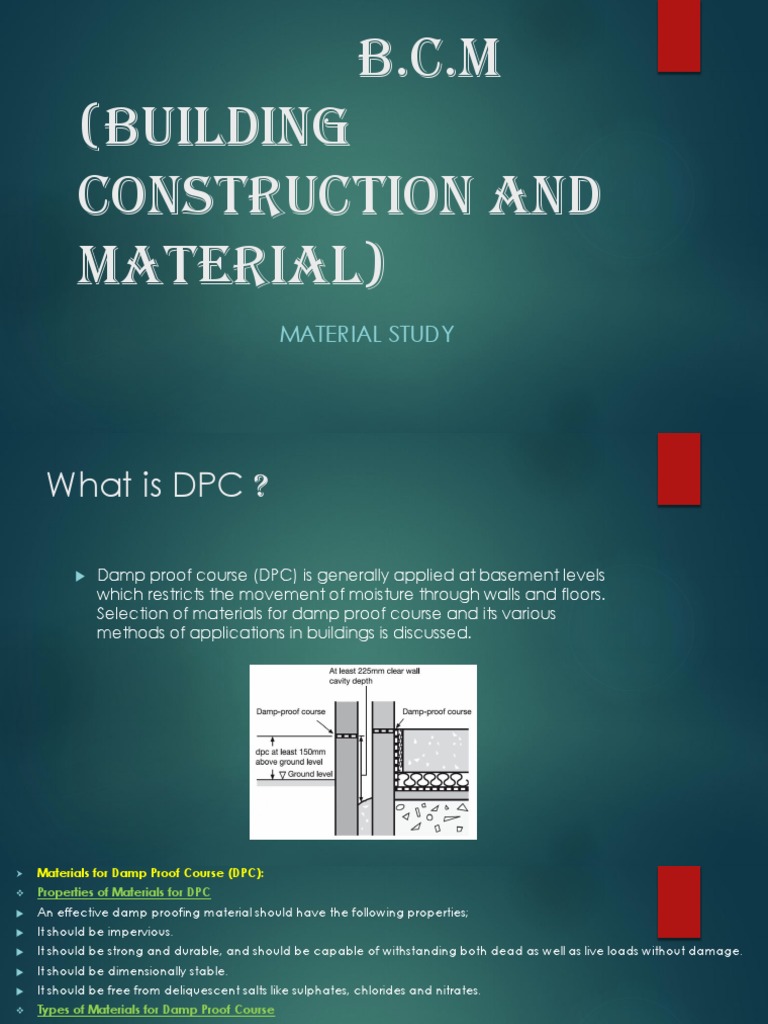 B.C.M (Building Construction and Material) | PDF | Asphalt | Concrete