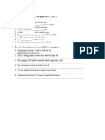 Infinitive of Purpose Exercises | PDF
