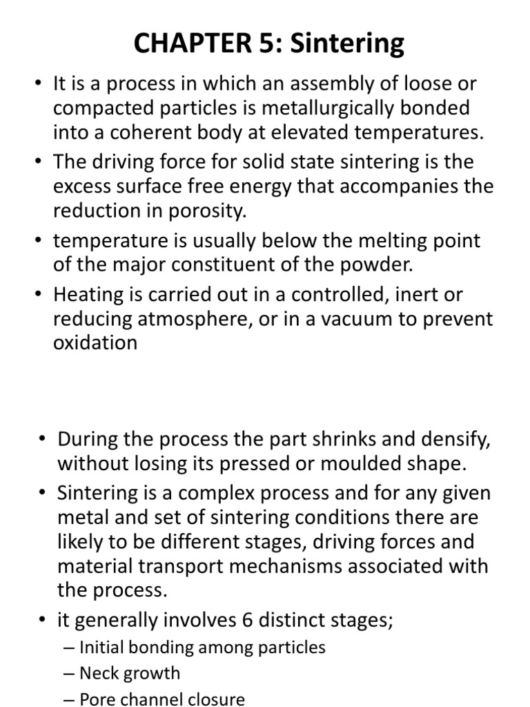 Sintering | PDF | Sintering | Porosity