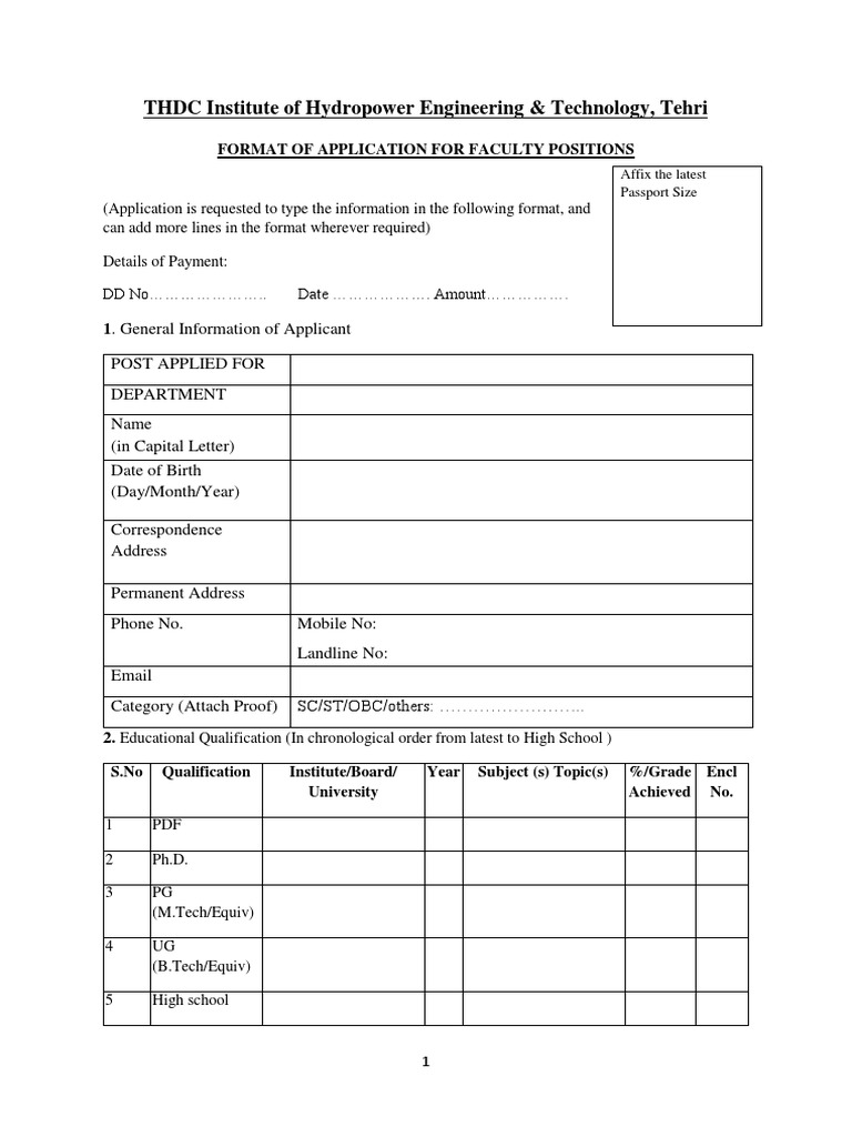 Form THDC Dir | PDF | Public Sphere | Government