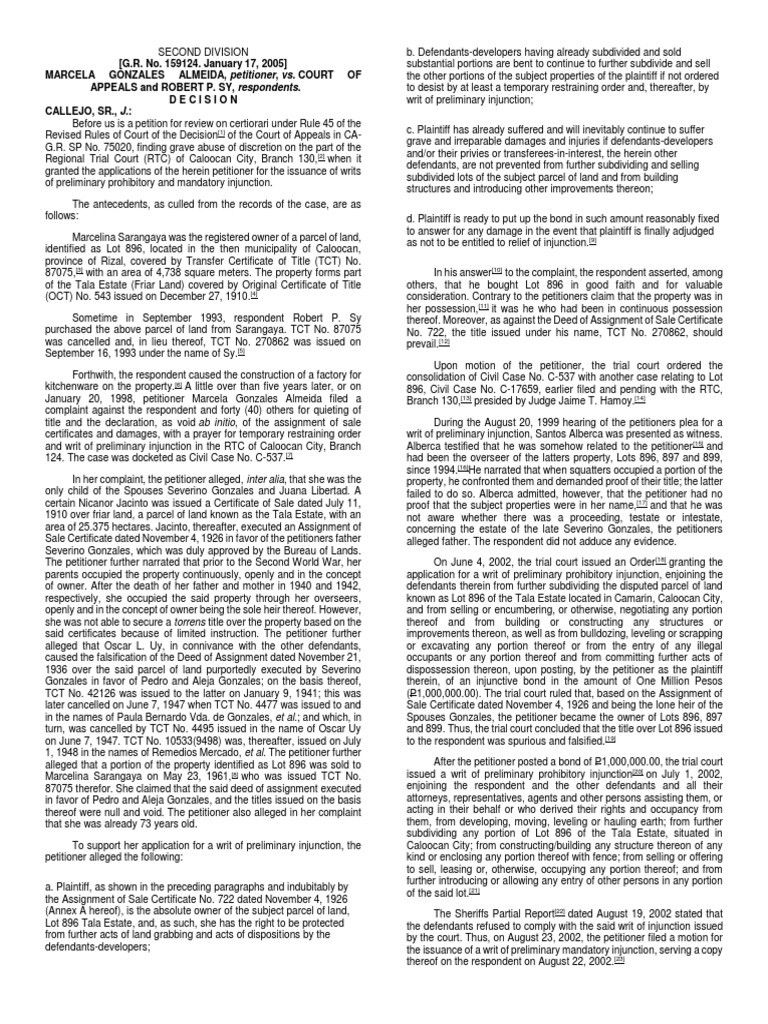 6th List For Injunction | PDF | Certiorari | Injunction