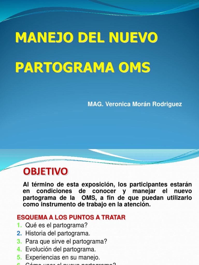 Manejo Del Nuevo Partograma Oms | PDF | Parto | Rtt