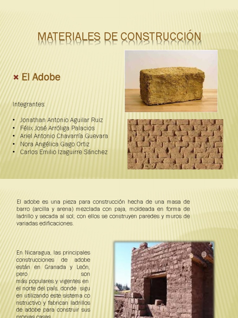 Adobe: Material y Proceso Constructivo | PDF | Ladrillo | Arcilla