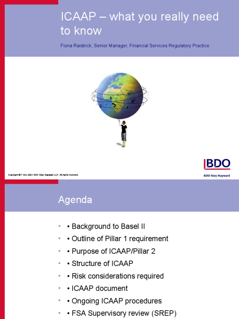 ICAAP - What You Really Need To Know: Fiona Raistrick, Senior Manager ...