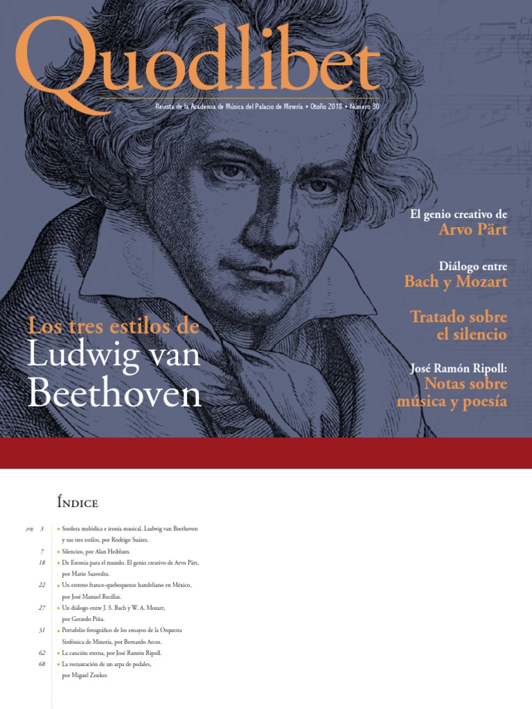 Quodlibet 30 | PDF | Ludwig Van Beethoven | Cuarteto de cuerda