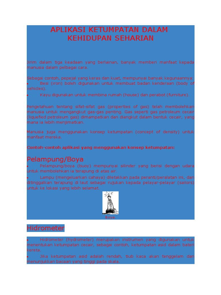 Aplikasi Ketumpatan | PDF