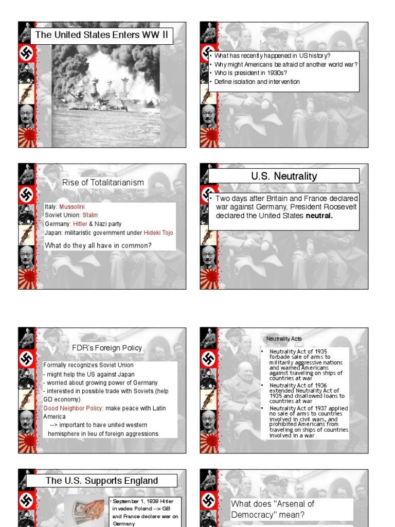 U.S. Entry into World War II Explained | PDF | Franklin D. Roosevelt ...