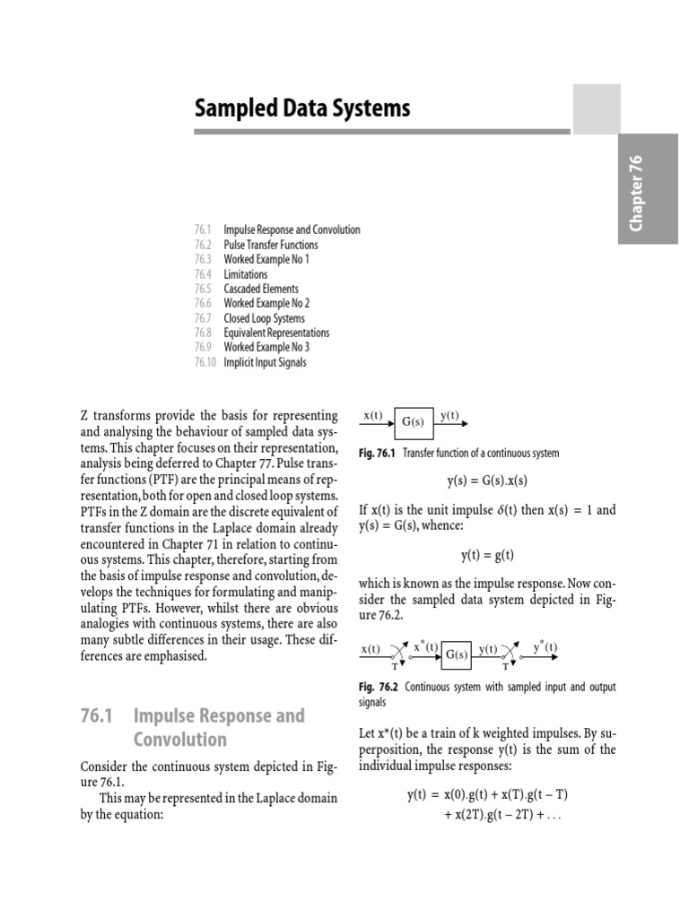 Representing Sampled Data Systems Using Pulse Transfer Functions | PDF ...