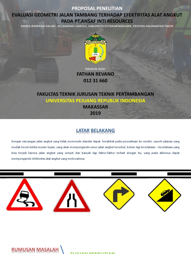Evaluasi Geometri Jalan Tambang Terhadap Efektifitas Alat Angkut | PDF Evaluasi Geometri Jalan Tambang Terhadap Efektifitas Alat Angkut | PDF