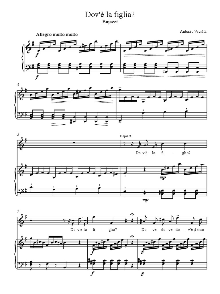 Dov'è La Figlia - Vivaldi PDF | PDF