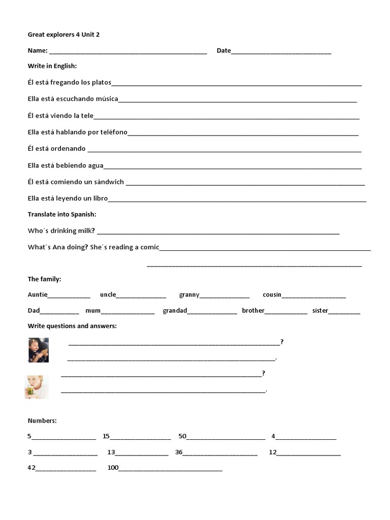 Exploradores: Actividades Unit 2 | PDF