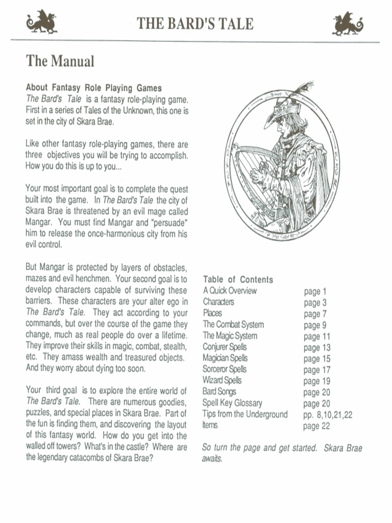 Bards - Tale Manual | PDF | Magician (Fantasy) | Dwarf (Dungeons & Dragons)
