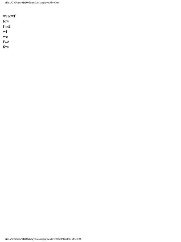 Werewf Few Fwef WF We Fwe Few | PDF