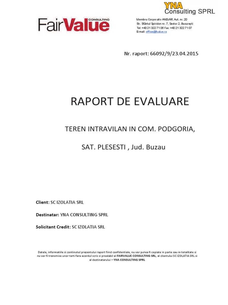 Raport Evaluare Model | PDF