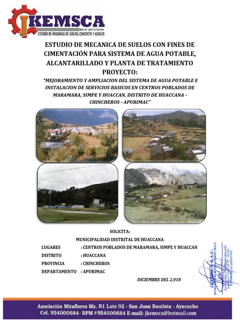 Estudio de Mecanica de Suelos | PDF | Fundación (Ingeniería) | Roca (geología)