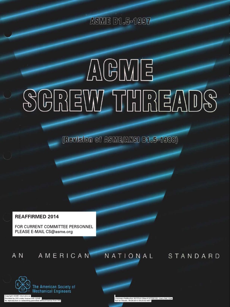 Acme Screw Threads Pdf Pdf Intellectual Works Metalworking