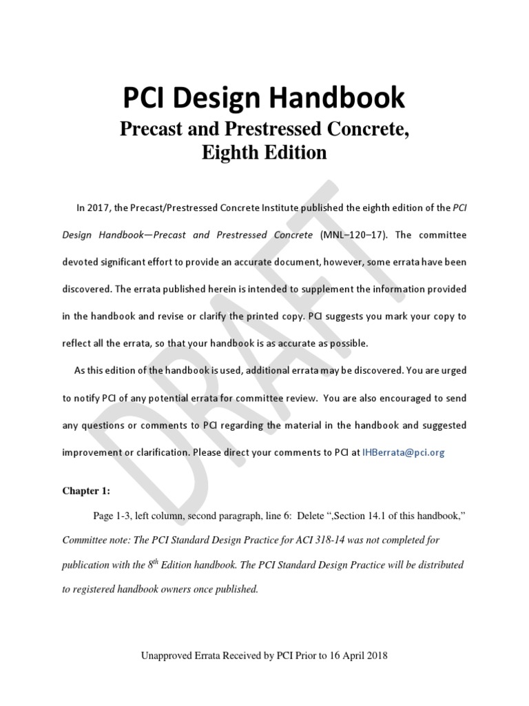 Manual de Diseño PCI | PDF | Precast Concrete | Bending
