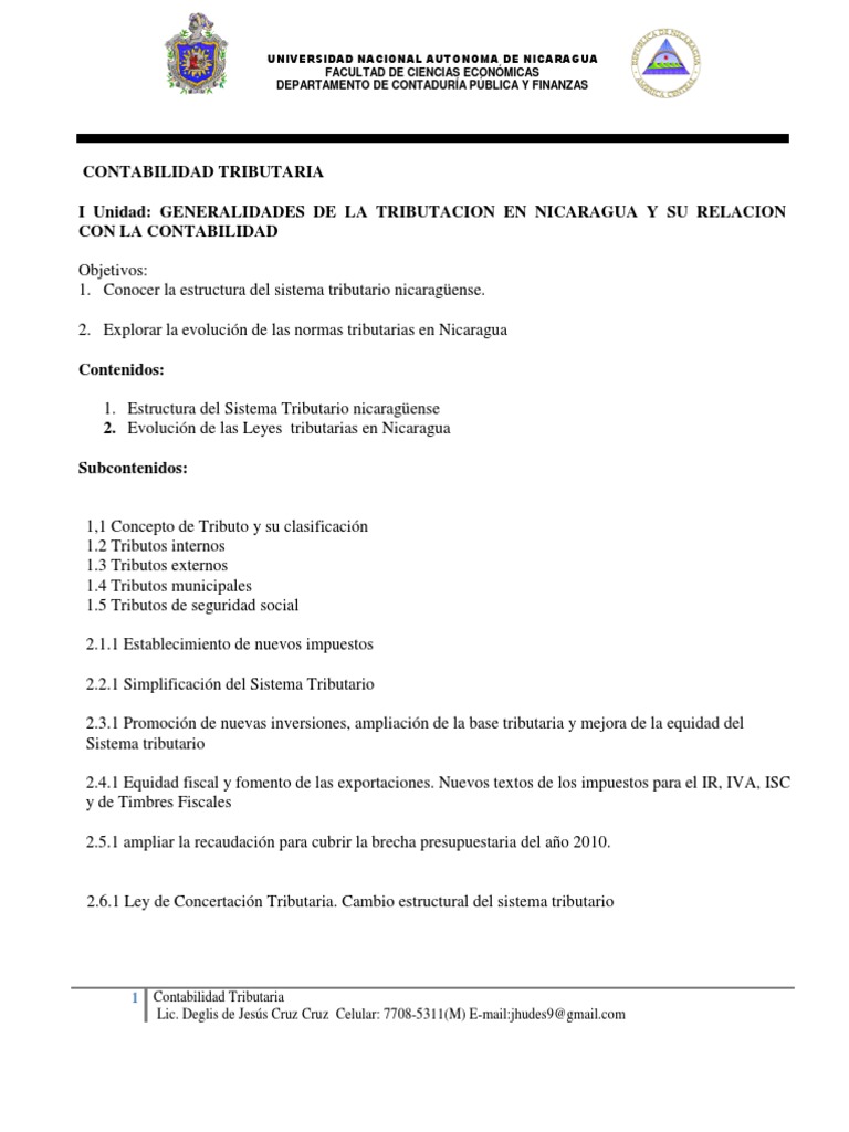 unidad-i-generalidades-de-la-tributacion-en-nicaragua-y-su-relacion-822 ...
